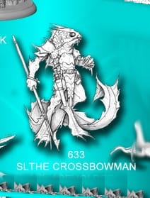 Slithe Crossbowman (Reaper Bones Dark Depths 633), plastic miniature ...