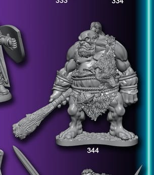 Garghuk, Ogre Chieftain (Reaper Bones Dungeon Dwellers 344), plastic ...