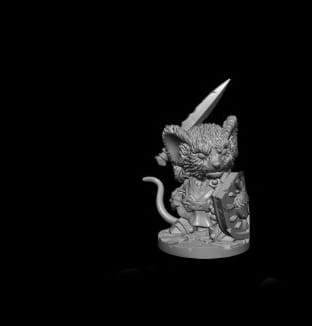 Mousling Fighter (Reaper Bones Mouslings 235), plastic miniature - The ...